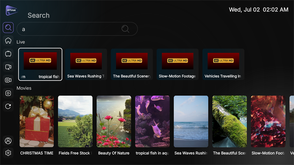 Home - IPTV Smarter 4K Player